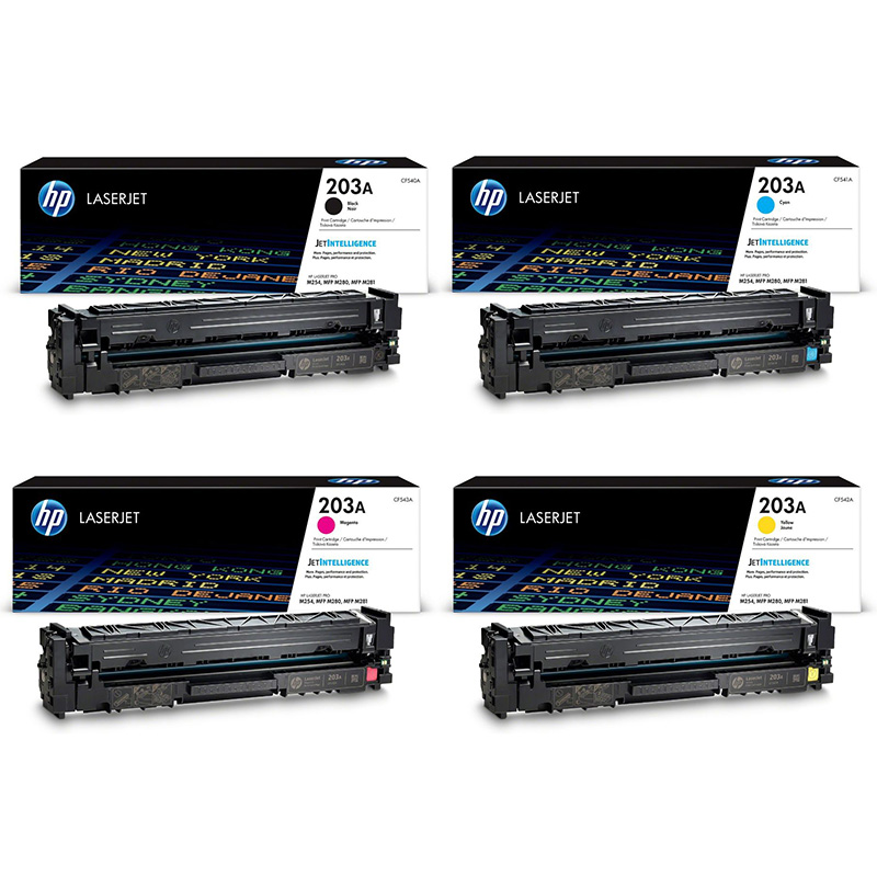 HP 203A Full Set Original Standard Capacity Toner Cartridges ...