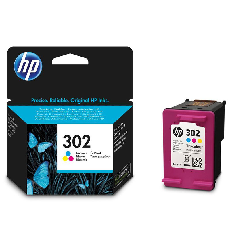 HP 302 Tri-Colour Original Ink Cartridge - Printerinks.com
